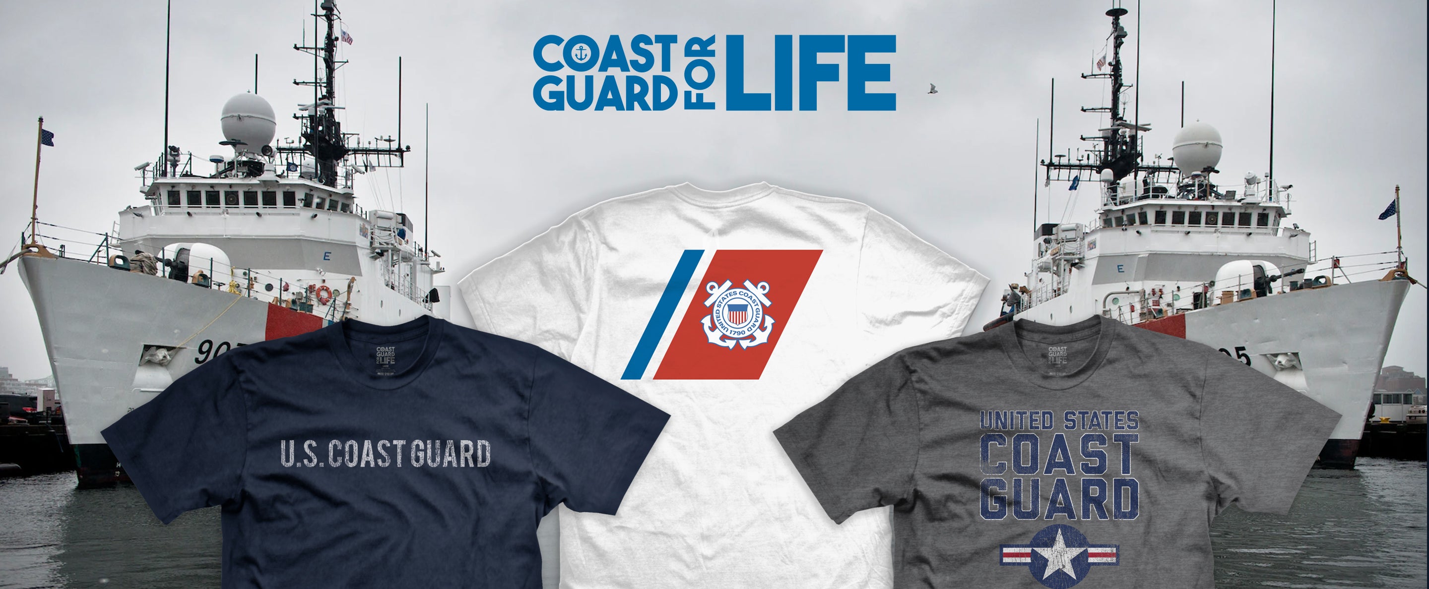 Coast Guard for Life - American Made Coast Guard Tees-Veteran Founded